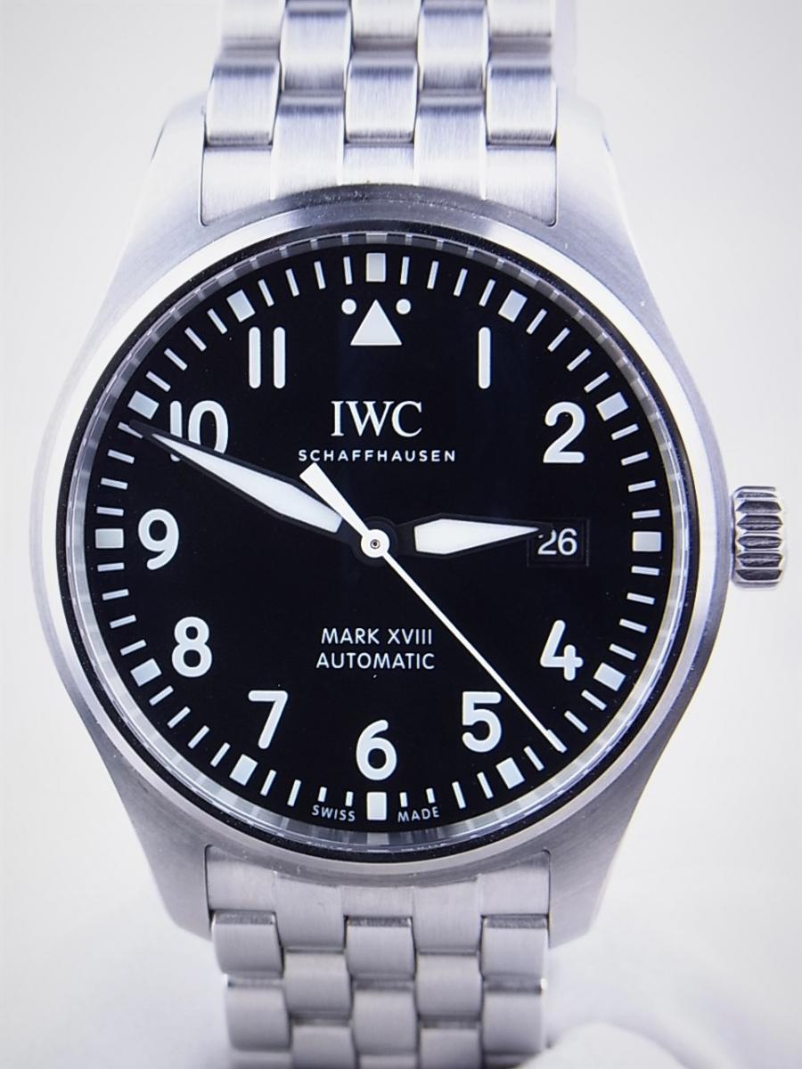IW327011高価買取事例－IWC パイロットウォッチ IW327011 ブラック(※ブレスキズ有以外はかなり綺麗)｜時計買取のピアゾ