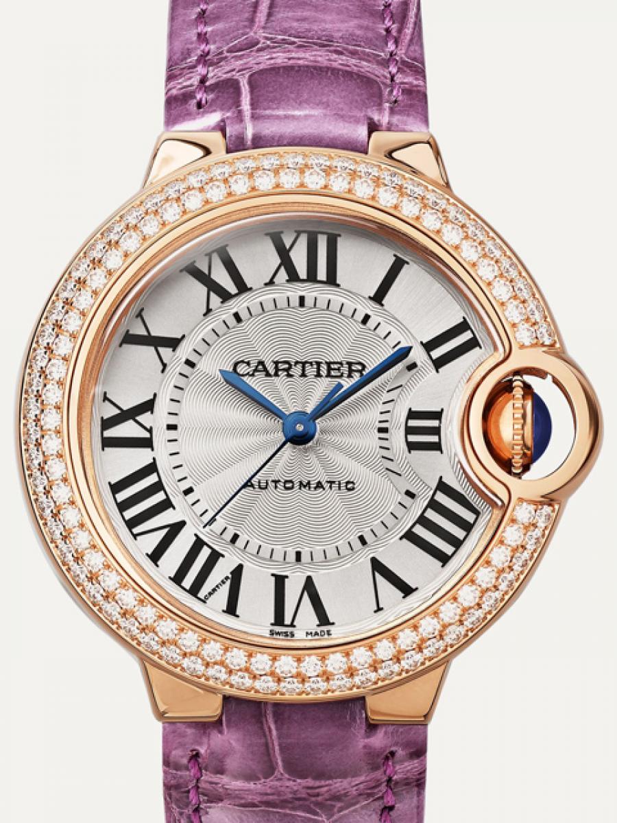 WE902066高価買取事例－カルティエ バロンブルー WE902066 ホワイト 人気モデル/18K/ダイヤモンド(新品未使用)｜時計買取のピアゾ