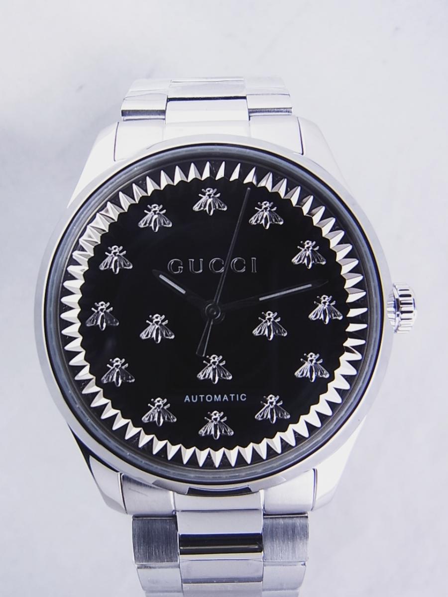 YA1264130高価買取事例－グッチ G-タイムレス YA1264130 ブラック(新品)｜時計買取のピアゾ